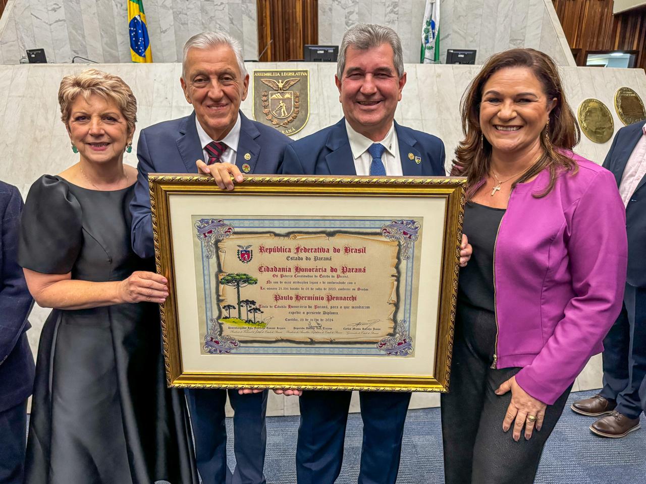 Paulo Pennacchi recebe Título de Cidadão Honorário do Paraná, através ...
